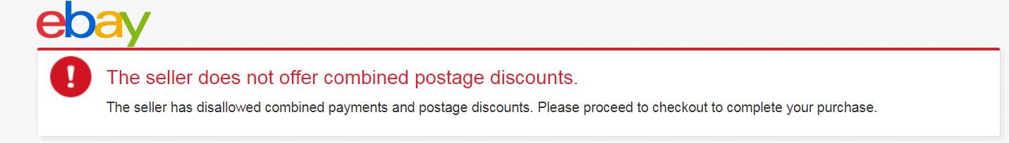 seller not giving promised combined postage - The eBay Community