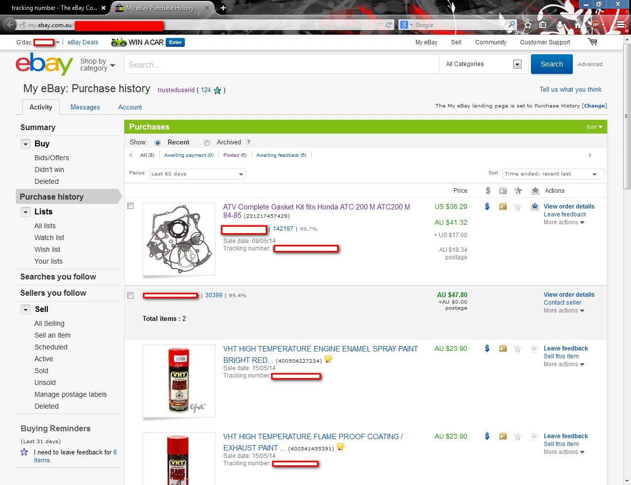 Solved: tracking number - The eBay Community